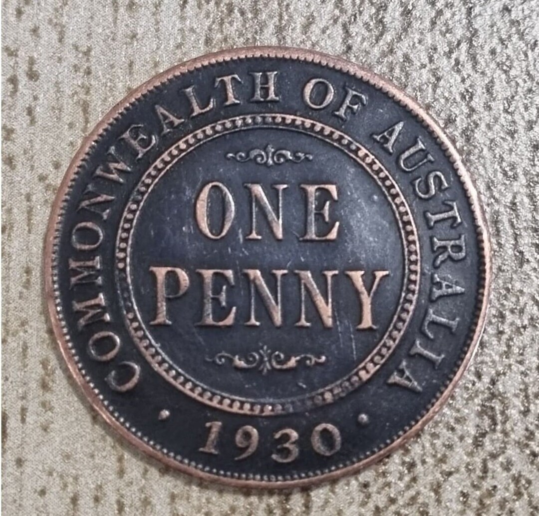Australian 1930 One Penny KGV Collection Filler Coin Token - Etsy Australia