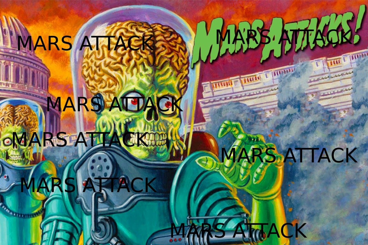 Mars Attacks Tumbler PNG File: 20oz Sublimation Design (digital ...