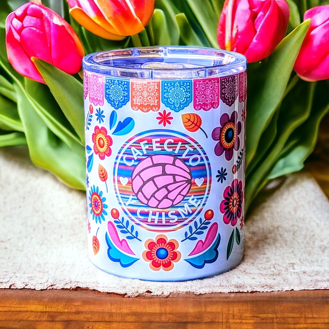 Concha Cafecito and Chisme Stainless Steel Mug With Lid - Etsy