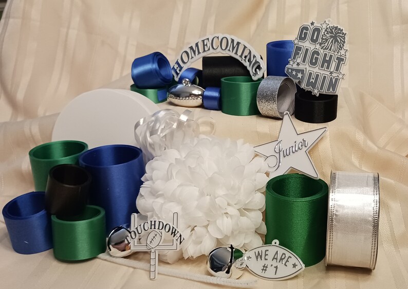 Basic Homecoming Mum Kit, School Spirit, DIY Homecoming Mum, Spirit Mum ...