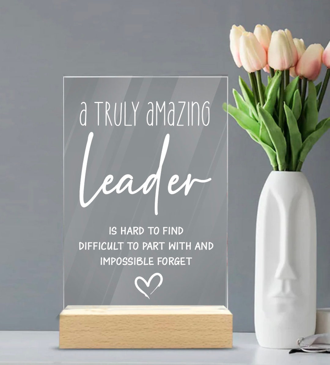 Personalized Leader Acrylic Plaque, Bus Appreciation Custom Plaque ...