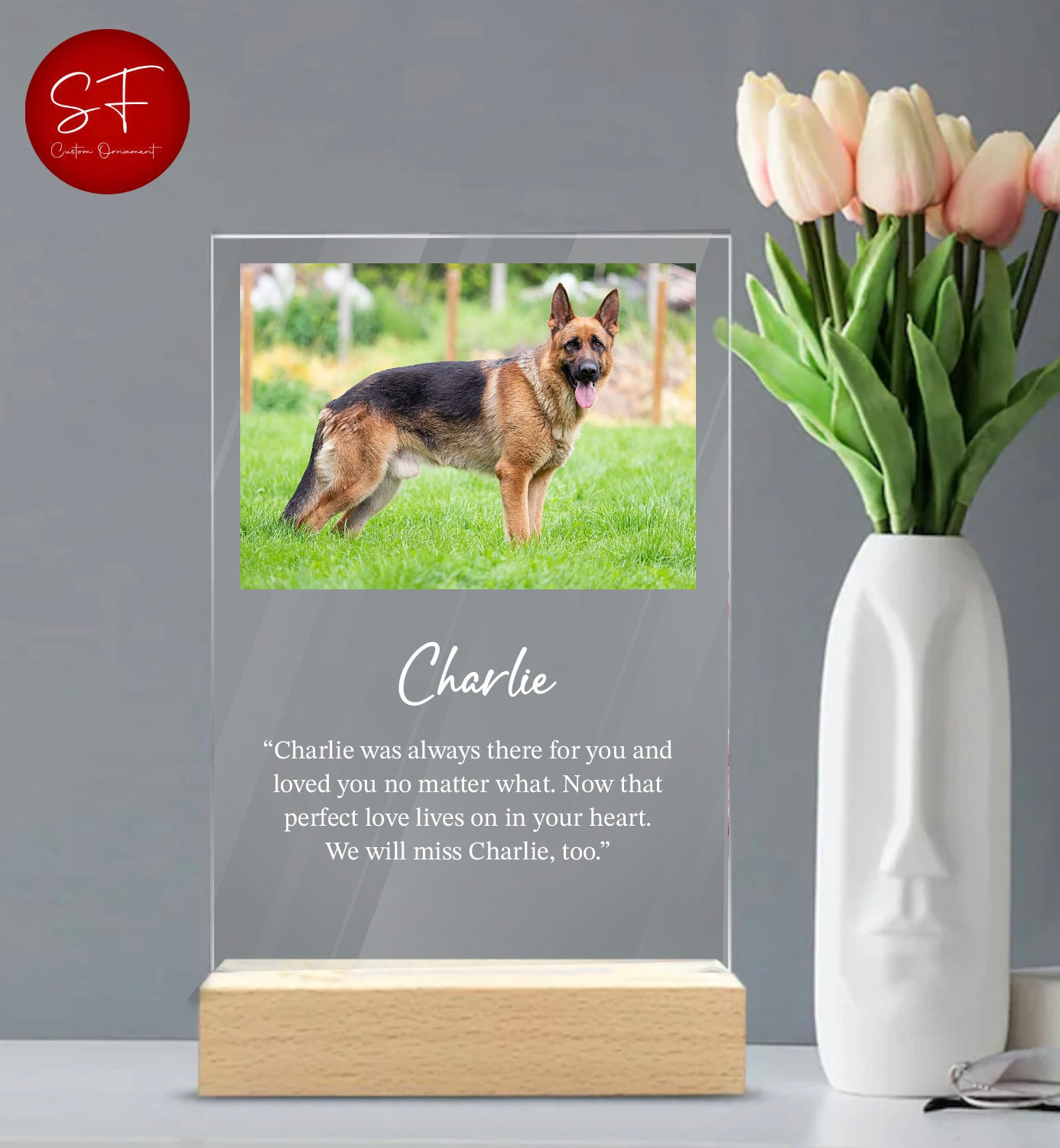 Personalized Dog Memorial Plaque, Custom Pet Remembrance Plaque ...