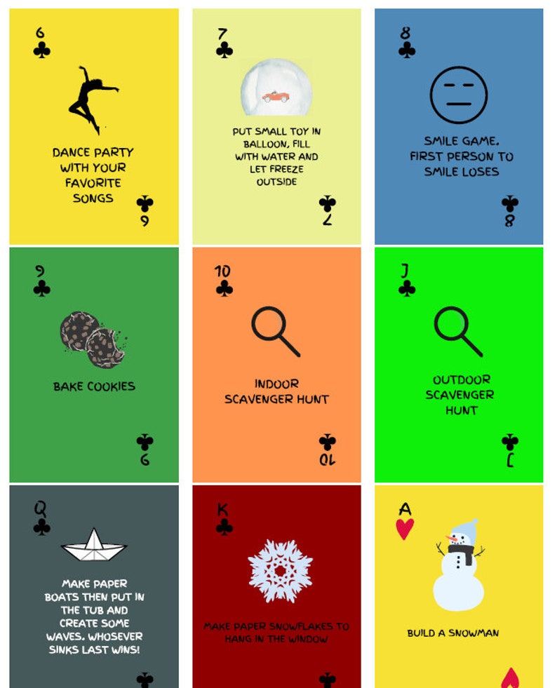 Digital Print at Home Kids Playing Cards. Ace to King With a Colorful ...