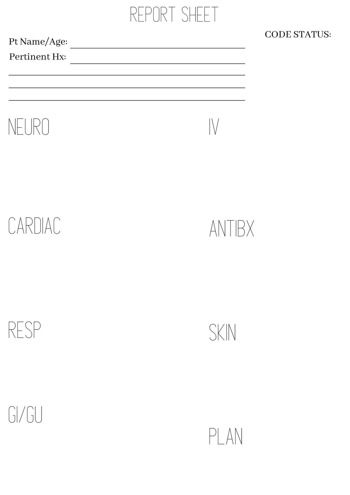 BASIC Nursing Report Sheet Etsy basic-nursing-report-sheet-etsy