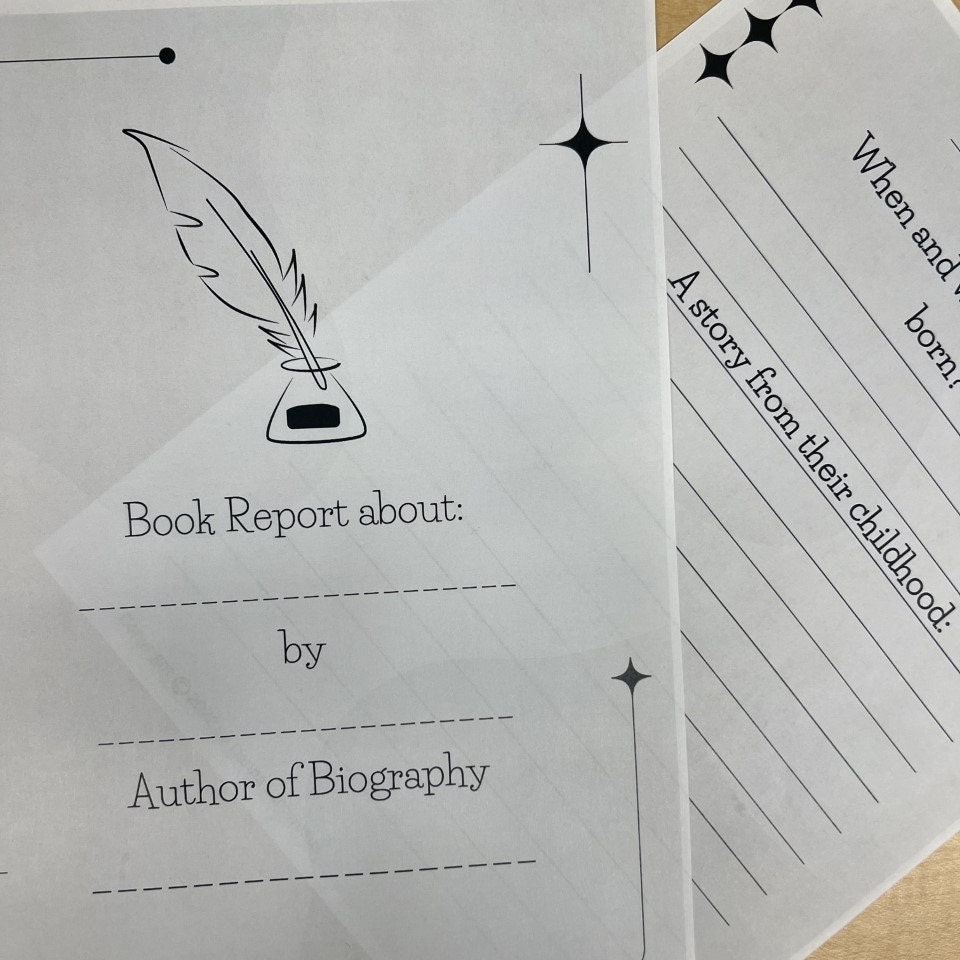 Biography Book Report Template