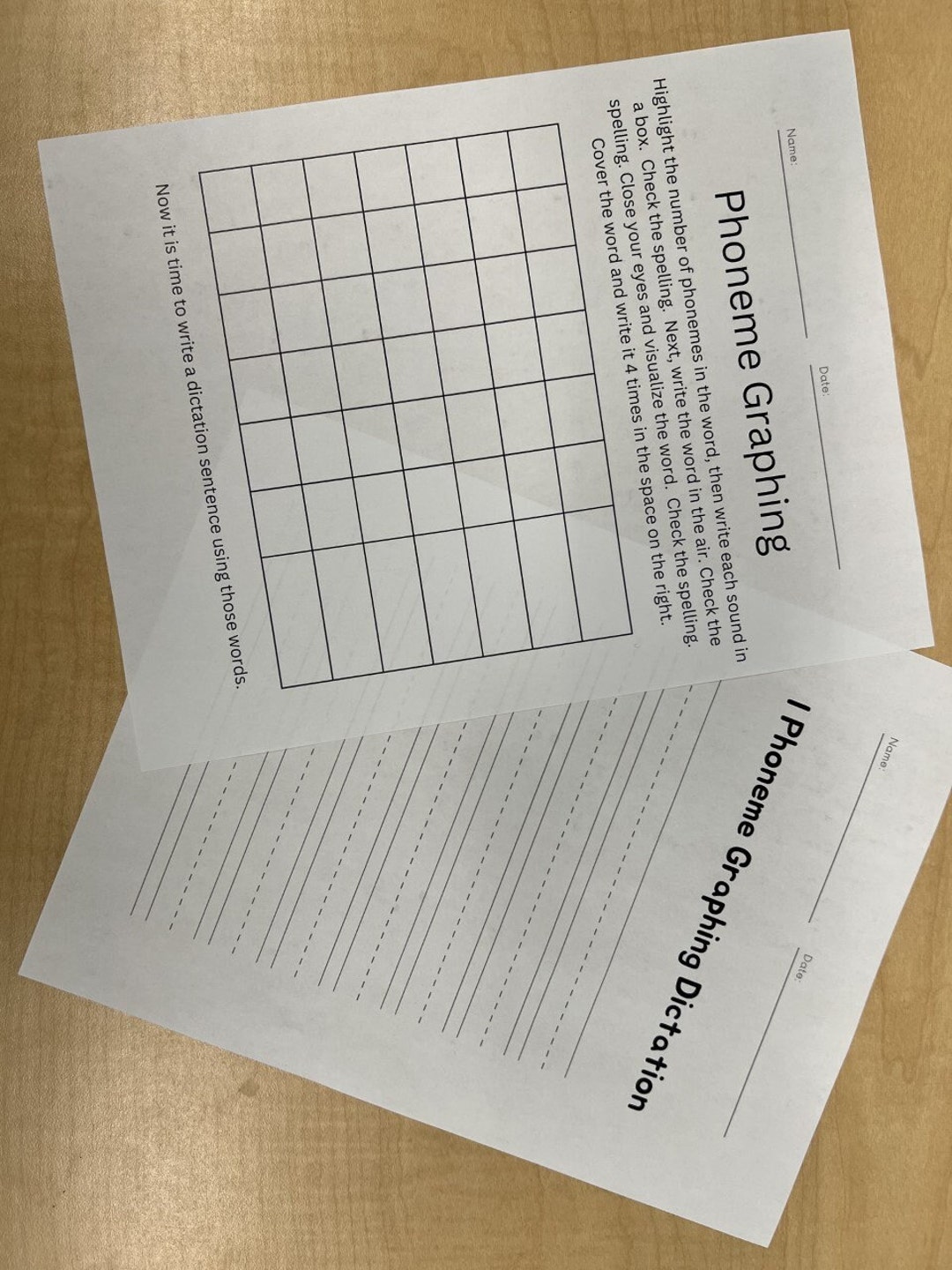 Phoneme Graphing Chart and Writing Paper, LETRS - Etsy