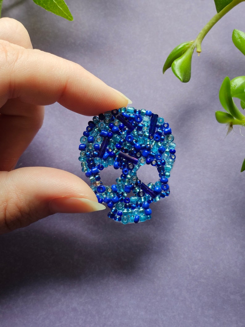 Blue Skull Refrigerator Magnet, Emo Kitchen Decor, Creepycore Art - Etsy