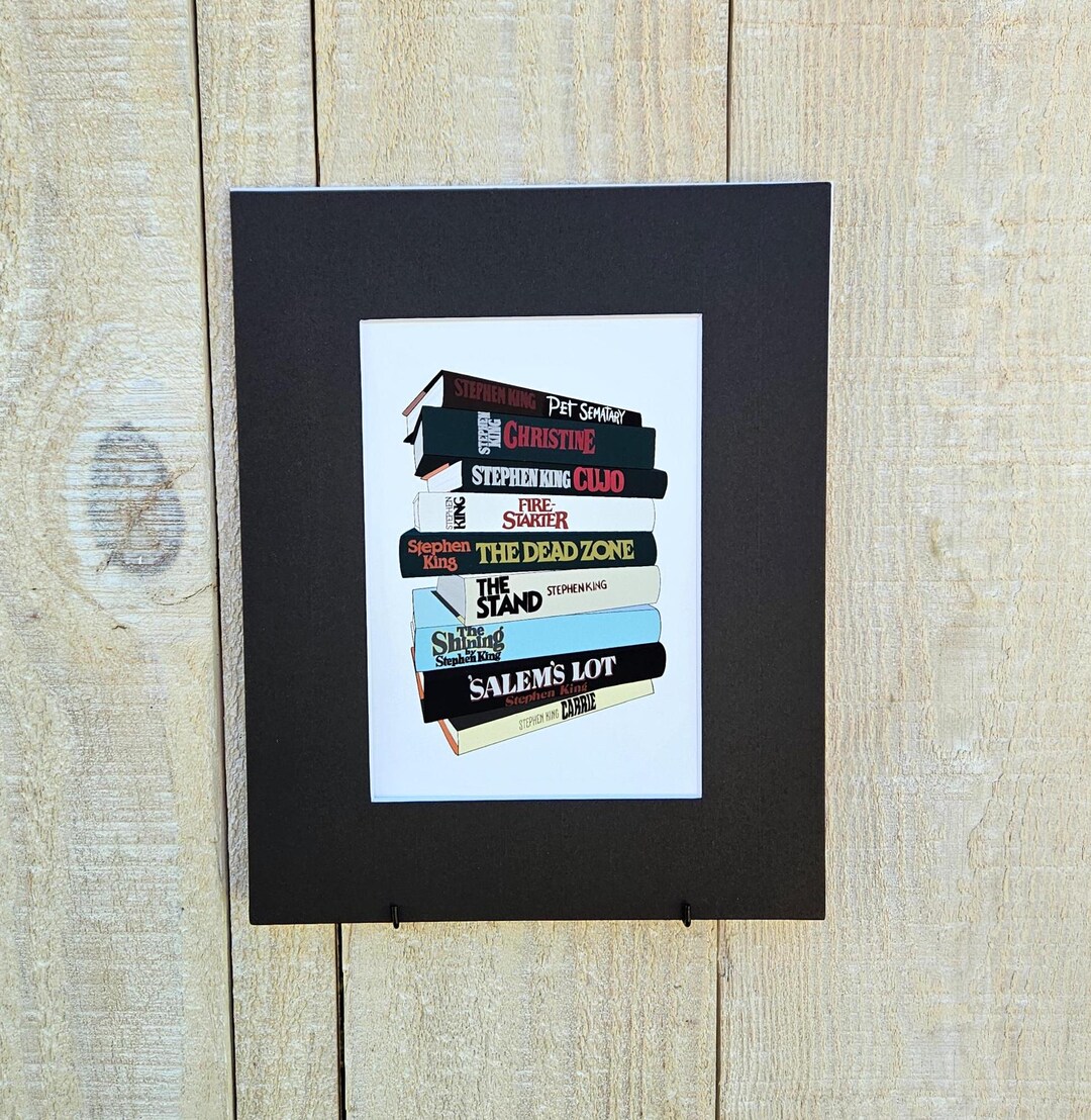 Stephen King Book Stack Fine Art Print, Horror Books, Gift for Stephen ...