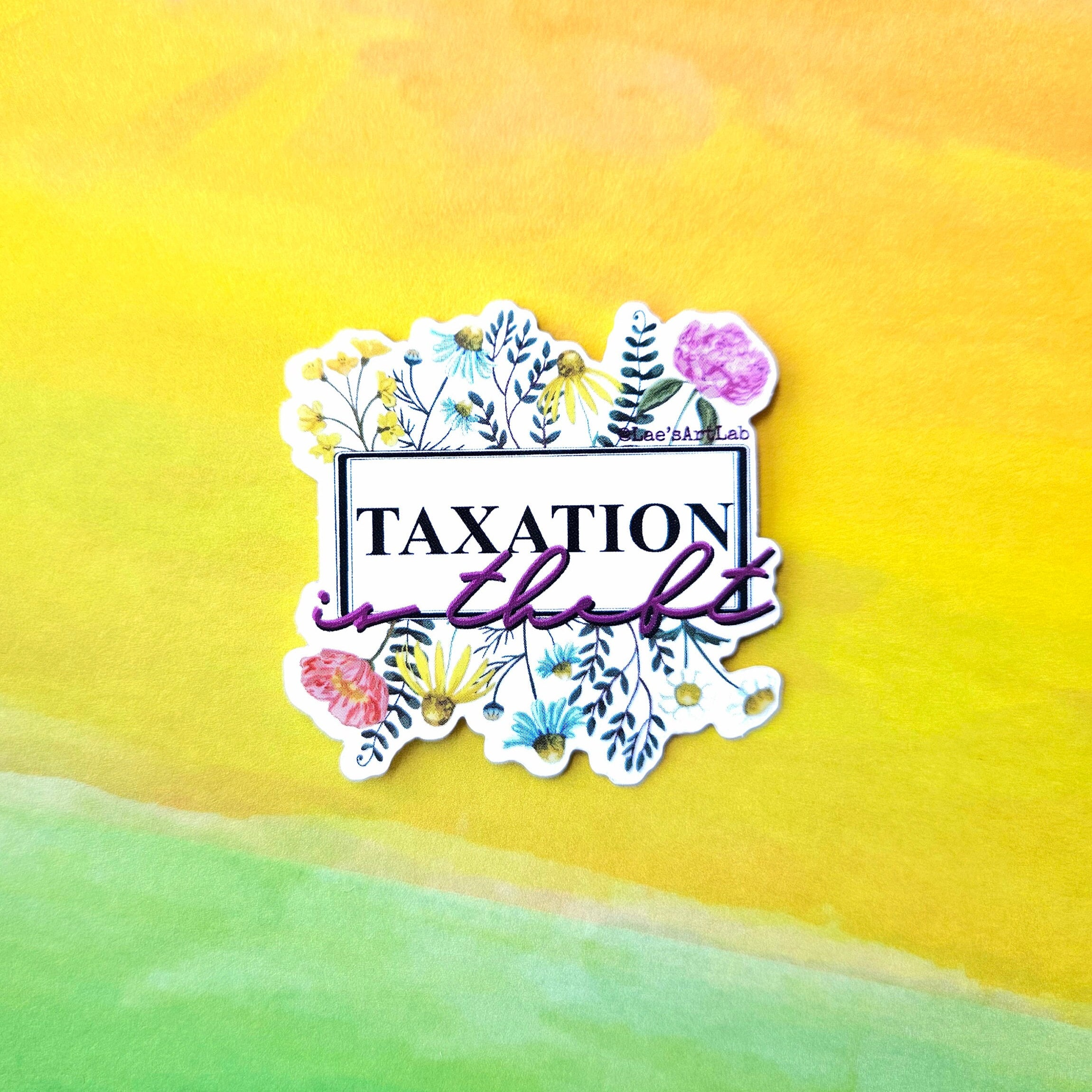 Taxation is Theft Vinyl Sticker, Libertarian Stickers, Rebel Stickers ...