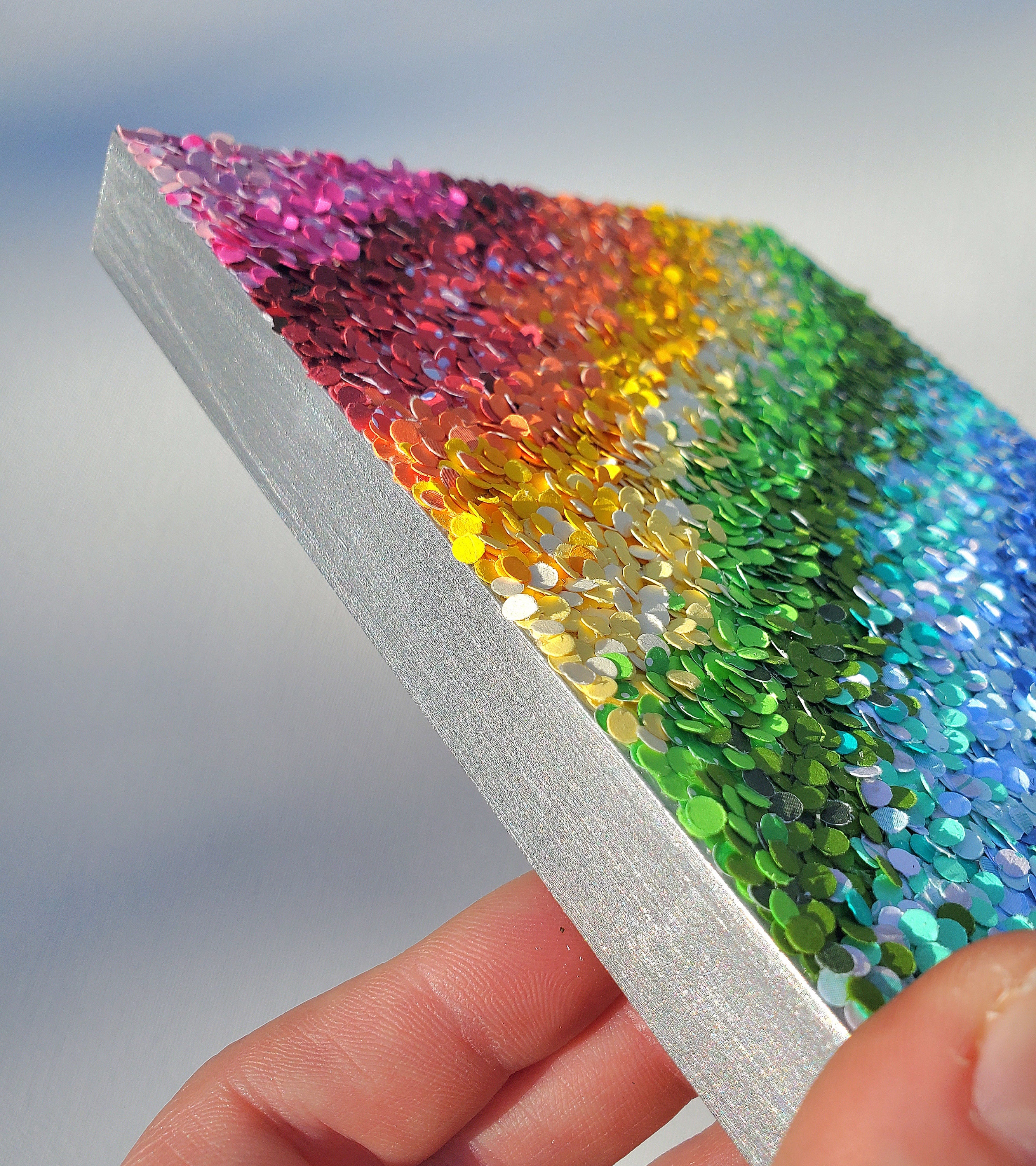 Rainbow Dot Art, Colorful Decor, Paper Art, Small Wall Art, Multimedia ...
