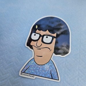Everything is Fine Face Tina Belcher, Bob's Burgers Sticker, Bob's ...
