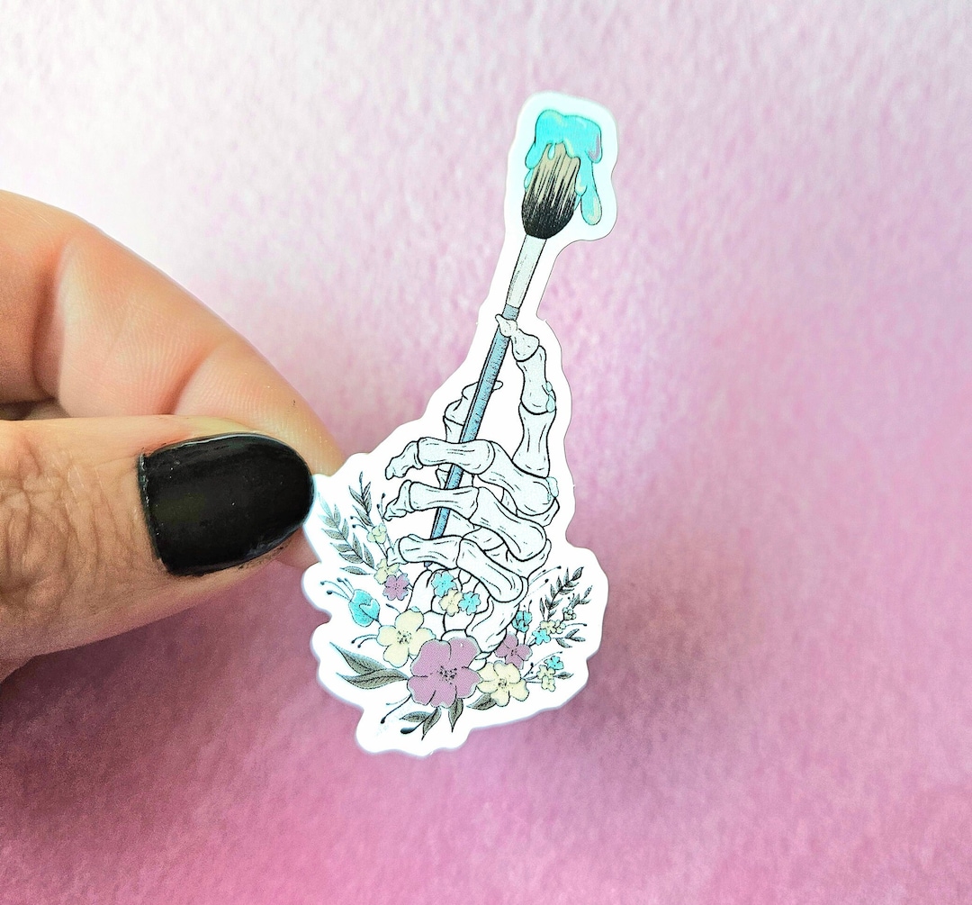 Paint Brush Sticker, Artist Sticker, Holographic Sticker, Small ...