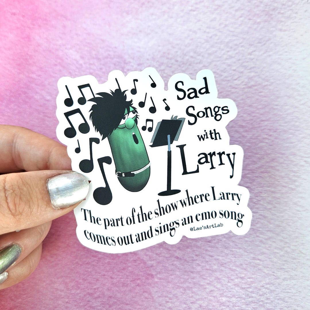 Veggie Tales Vinyl Sticker, Larry the Cucumber, Silly Songs With Larry ...