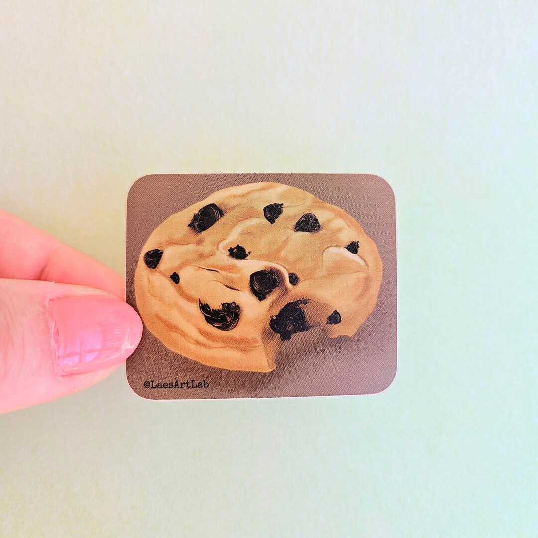 Skull Chip Cookie Sticker, Emo Bakery Art - Etsy