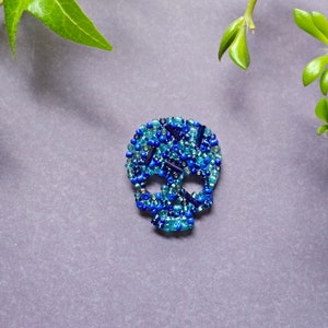 Blue Skull Refrigerator Magnet, Emo Kitchen Decor, Creepycore Art - Etsy