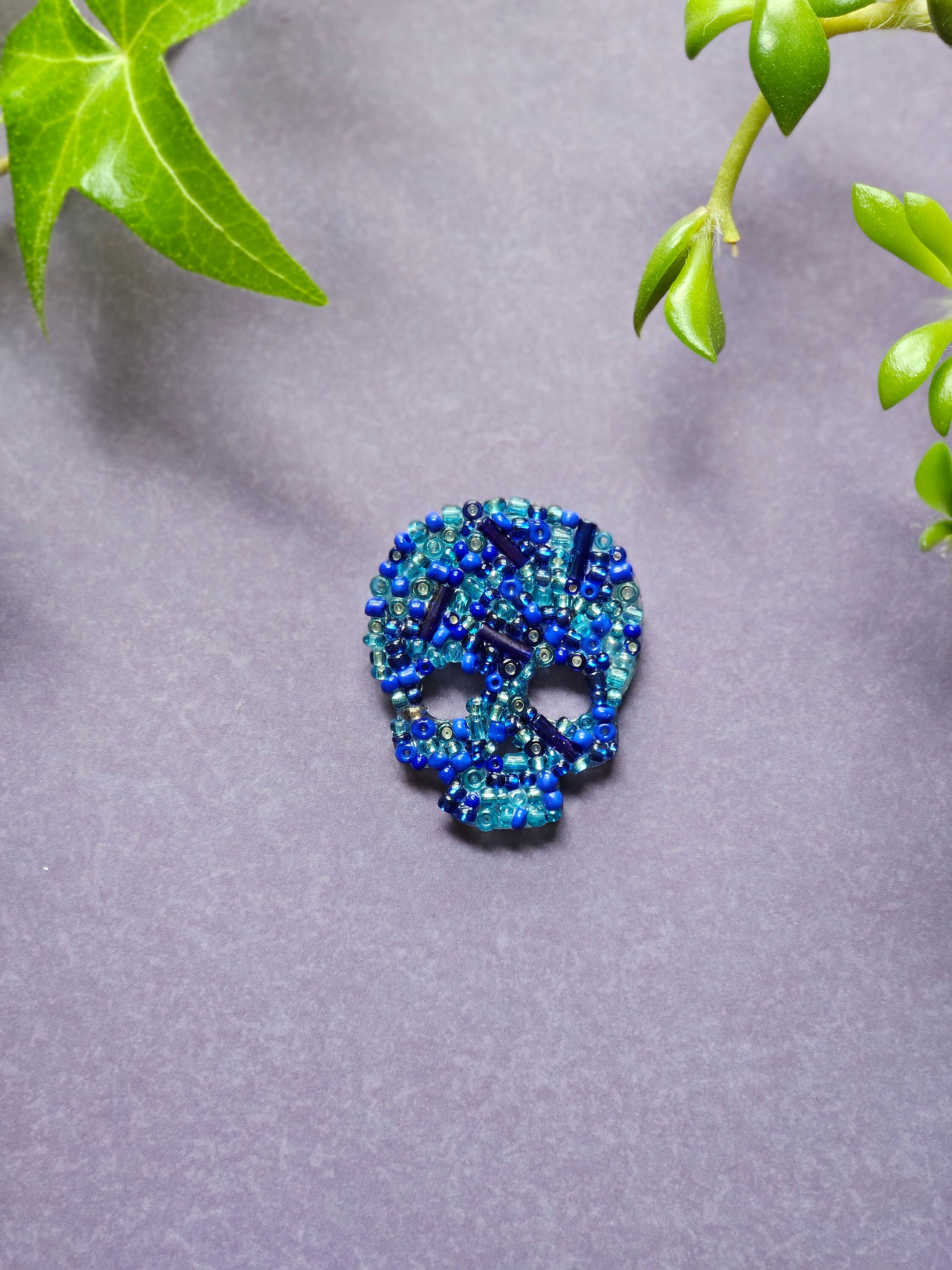 Blue Skull Refrigerator Magnet, Emo Kitchen Decor, Creepycore Art - Etsy