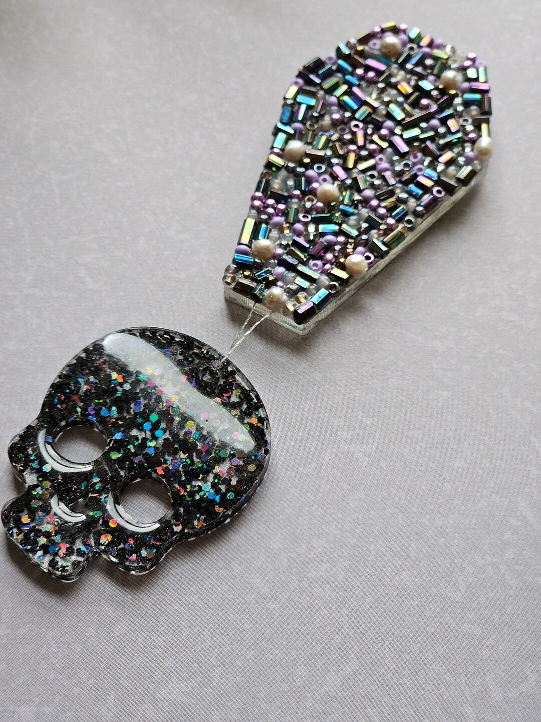 Black Coffin and Skull Refrigerator Magnet, Emo Kitchen Decor ...