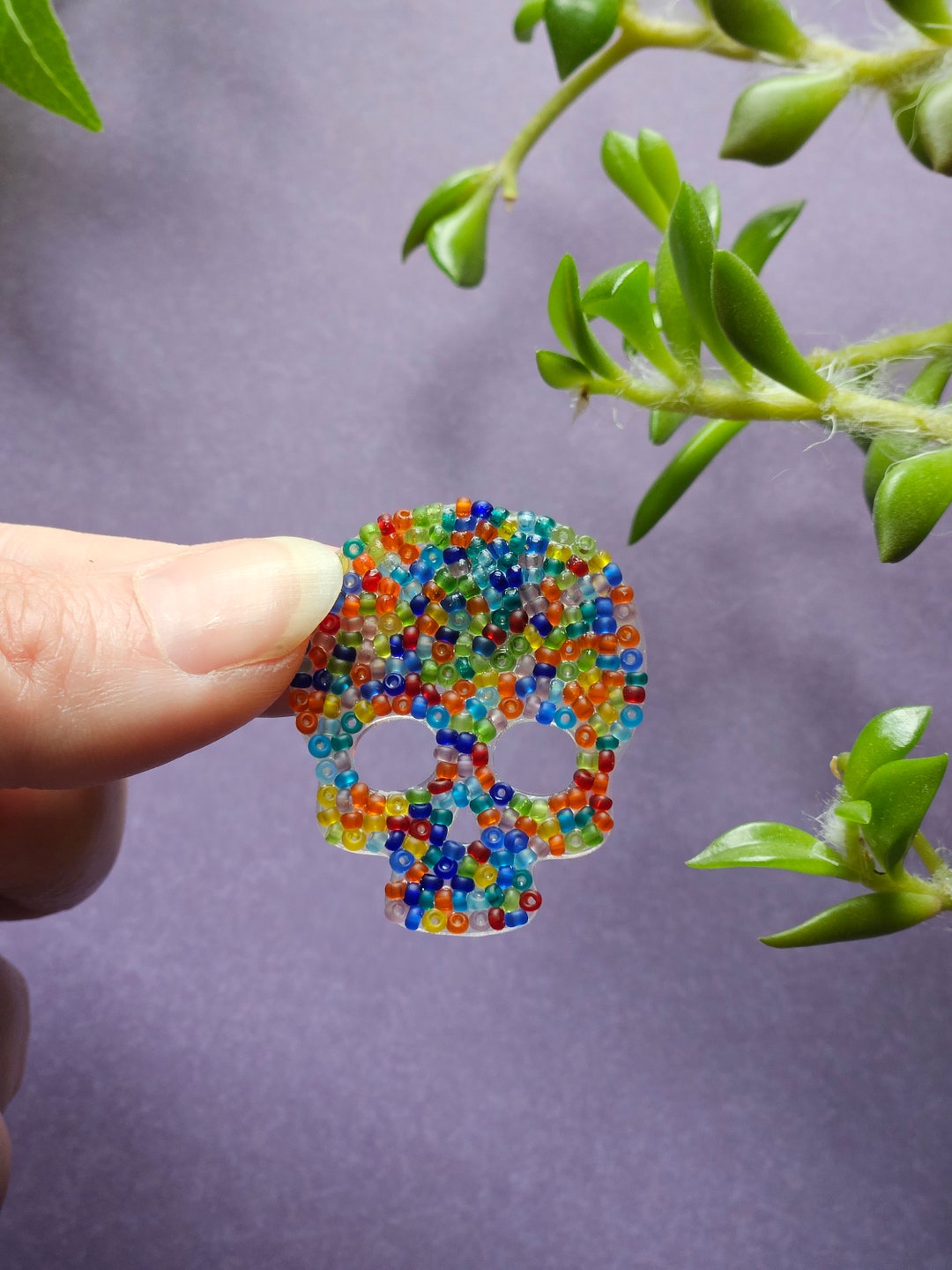 Rainbow Skull Refrigerator Magnet, 90's Aesthetic Kitchen, Colorful Emo ...