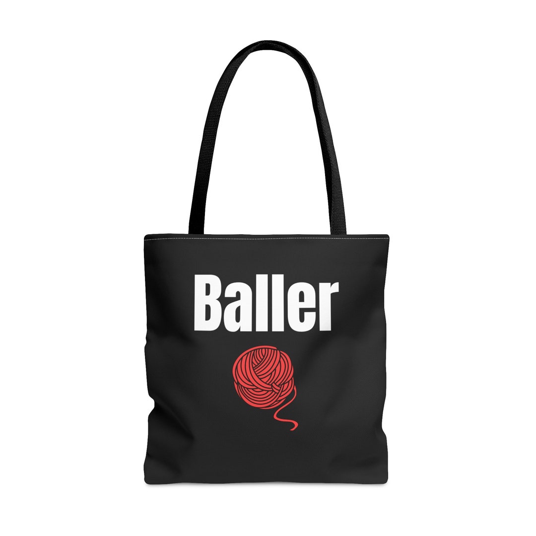 Baller Personalized Crochet Bag Crochet Knitting Tote Bag - Etsy