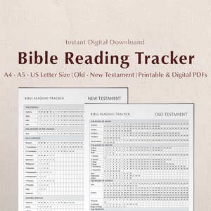 Bible Reading Tracker | Bible Reading Plan Printable | Bible Chart ...