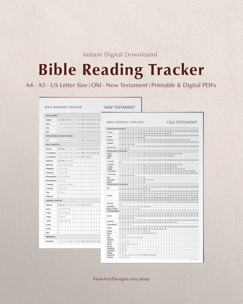 Bible Reading Tracker | Bible Reading Plan Printable | Bible Chart ...