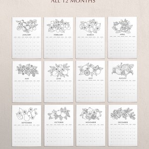 Coloring Calendar 2023 Printable for Kids Teens & Adults - Etsy