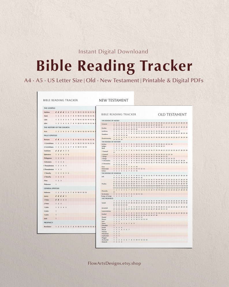 Bible Reading Tracker | Bible Reading Plan Printable | Bible Chart ...