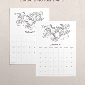 Coloring Calendar 2023 Printable for Kids Teens & Adults - Etsy