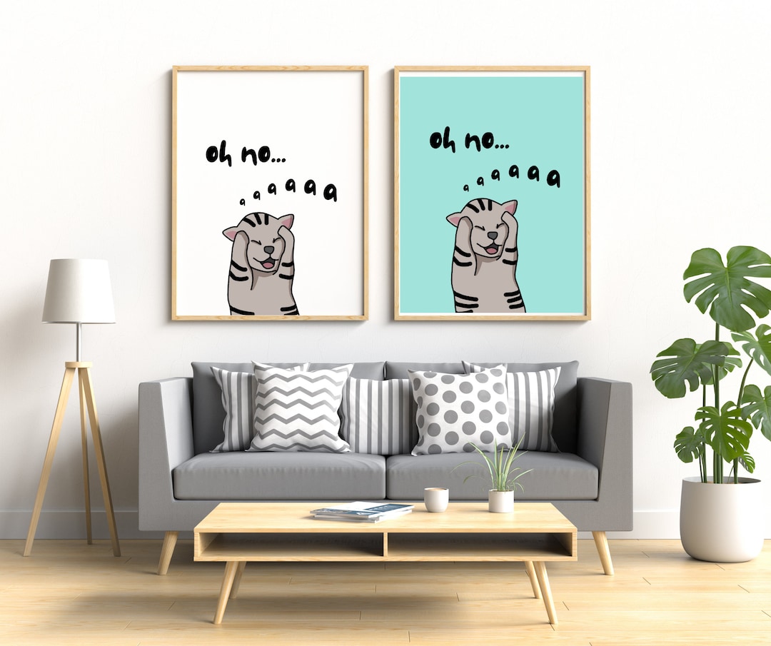 Cute Screaming Little Cat PNG Cute Cat Design PNG Art for - Etsy
