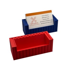 Mini Shipping Container Business Card Holder, 3D Printed Desk Organizer ...