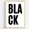 Black Word Art, Black History Month Printable, Wall Decor Print, Black ...