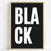 Black Word Art, Black History Month Printable, Wall Decor Print, Black ...