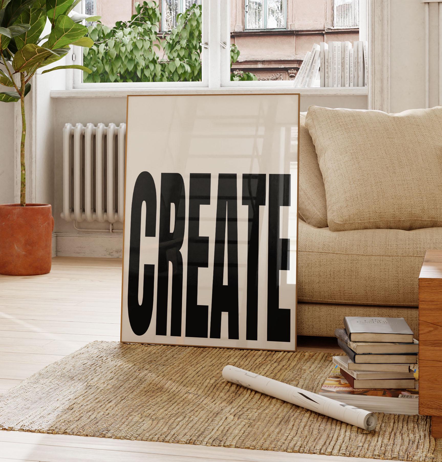 CREATE Classroom Poster, School Class Printable, Teacher Wall Art ...