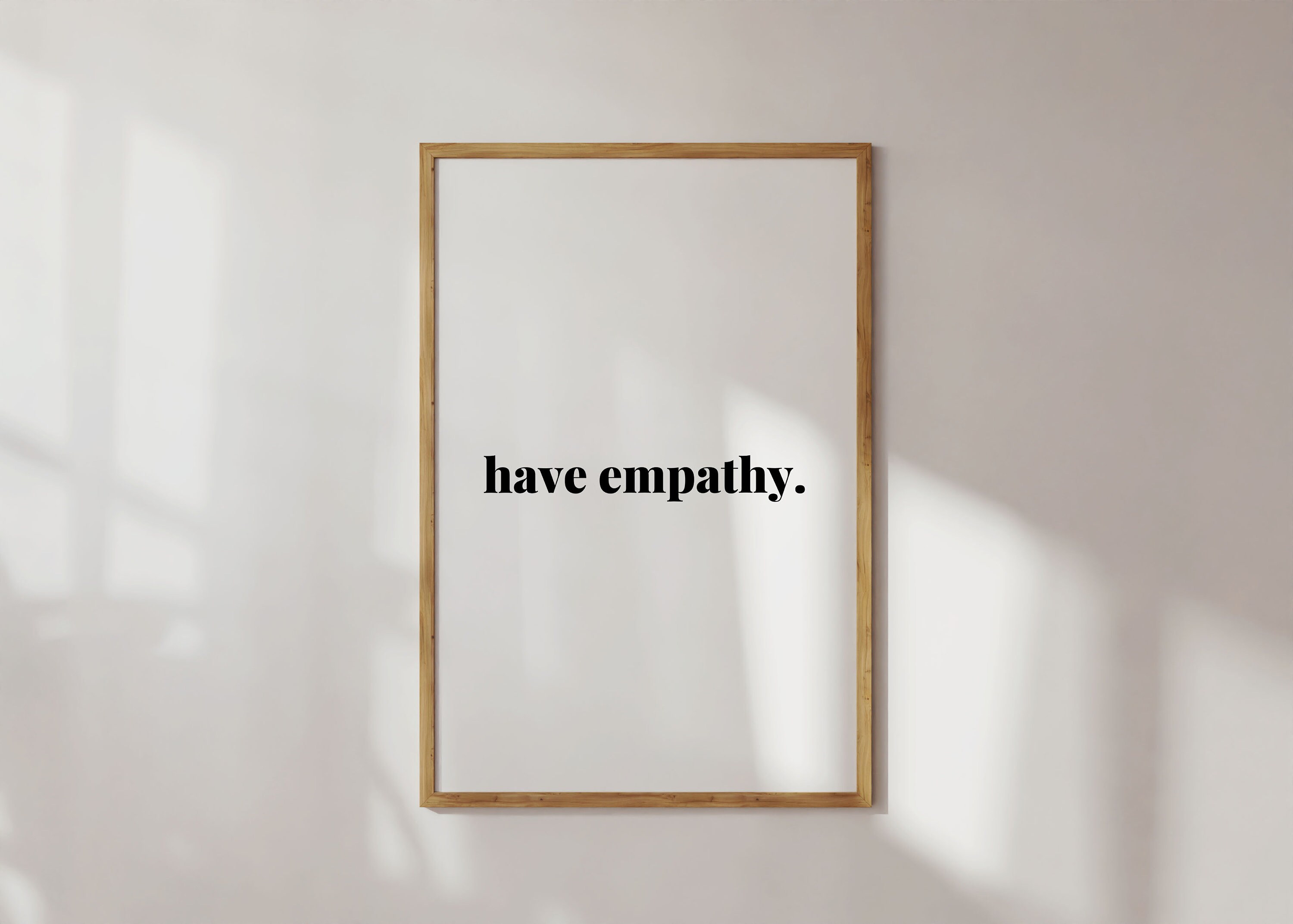 Have Empathy Wall Art, Mindfulness Poster, Minimalist Decor Printable ...