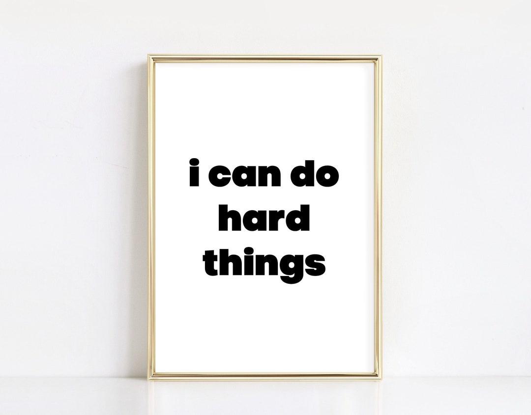 I Can Do Hard Things Print, Kids Daily Affirmations Poster, Mindset ...