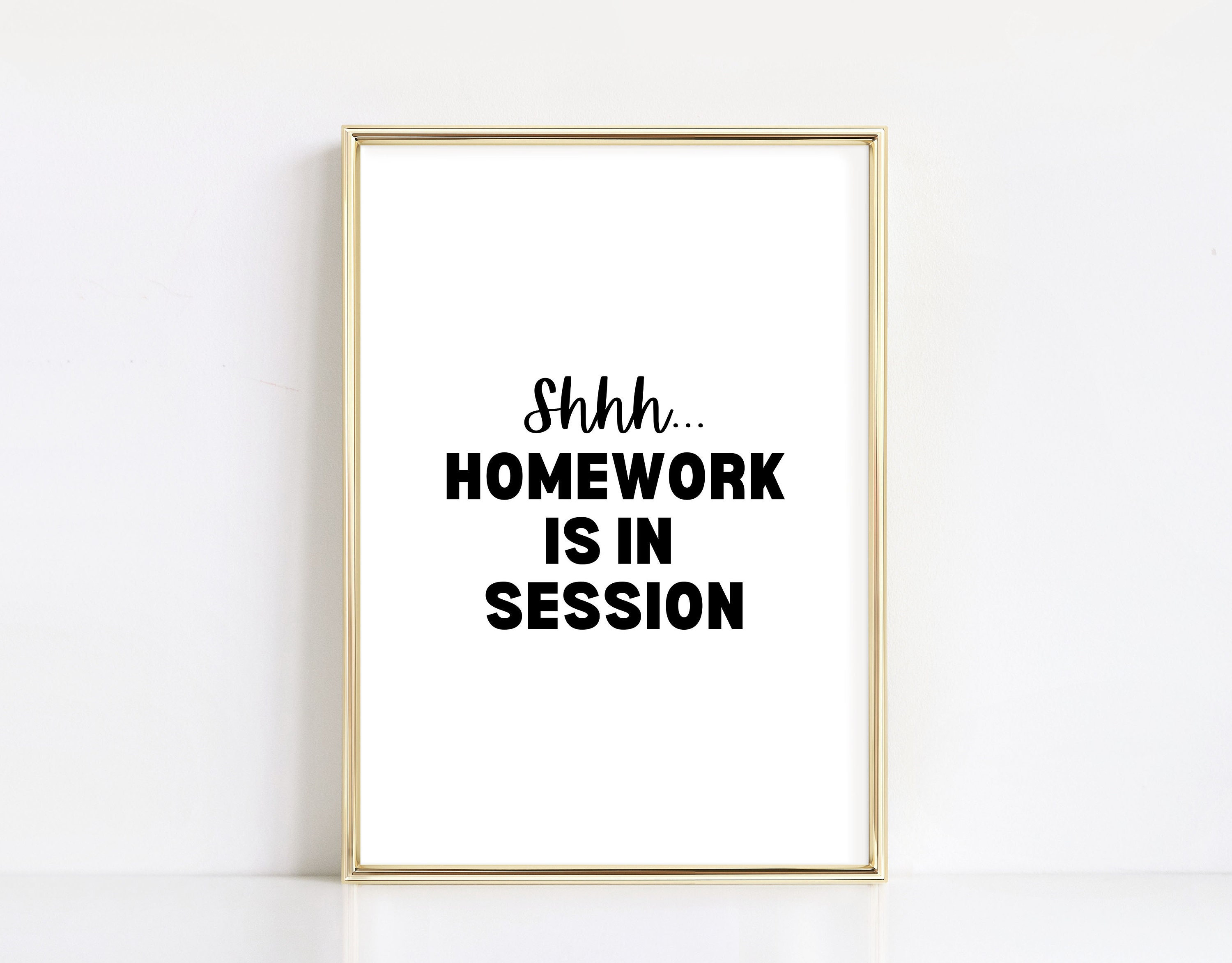 Homework Sign, Homeschool Classroom Printable, Kids Homework Poster ...