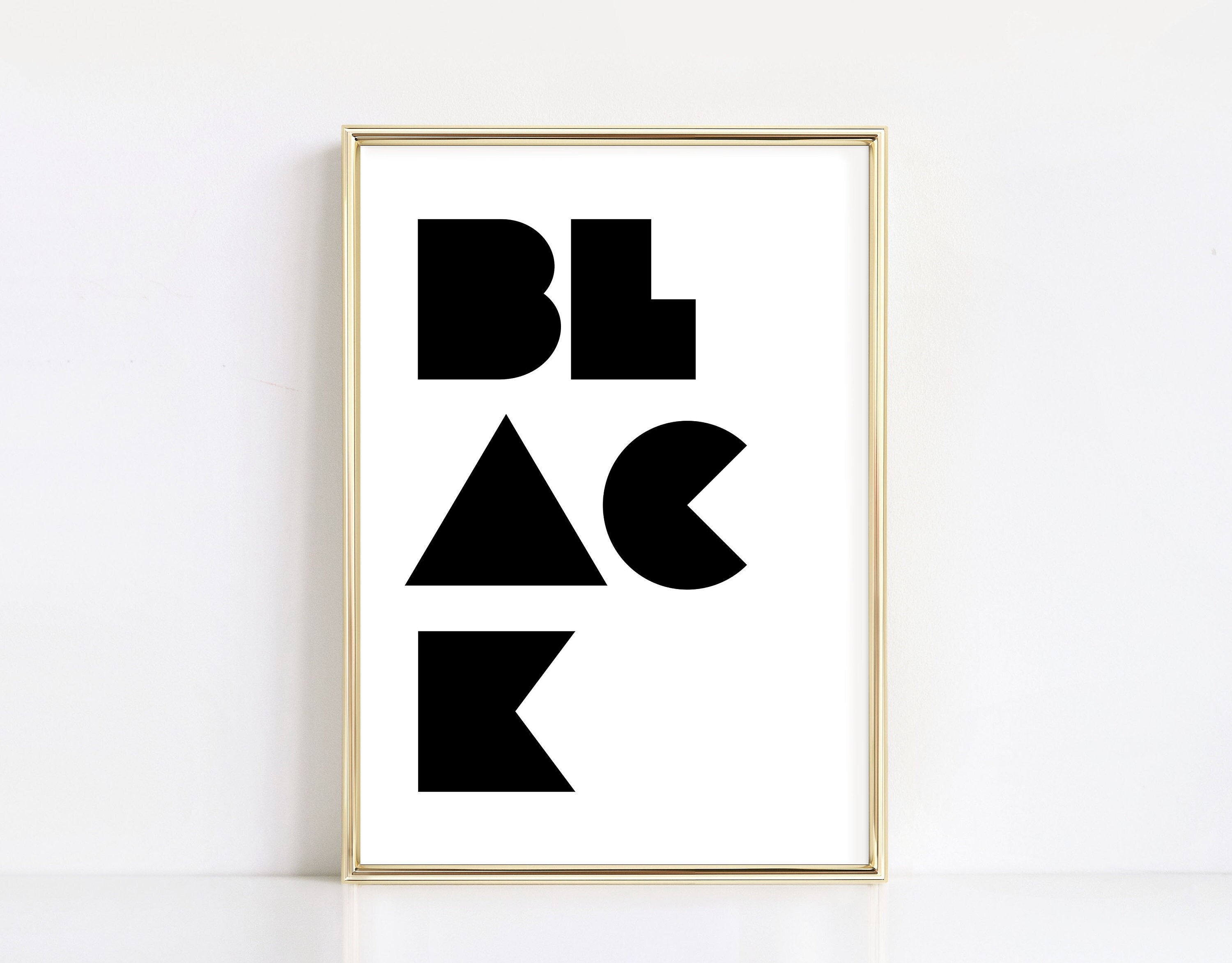 Black Word Art, Black History Month Printable, Wall Decor Print, Black ...