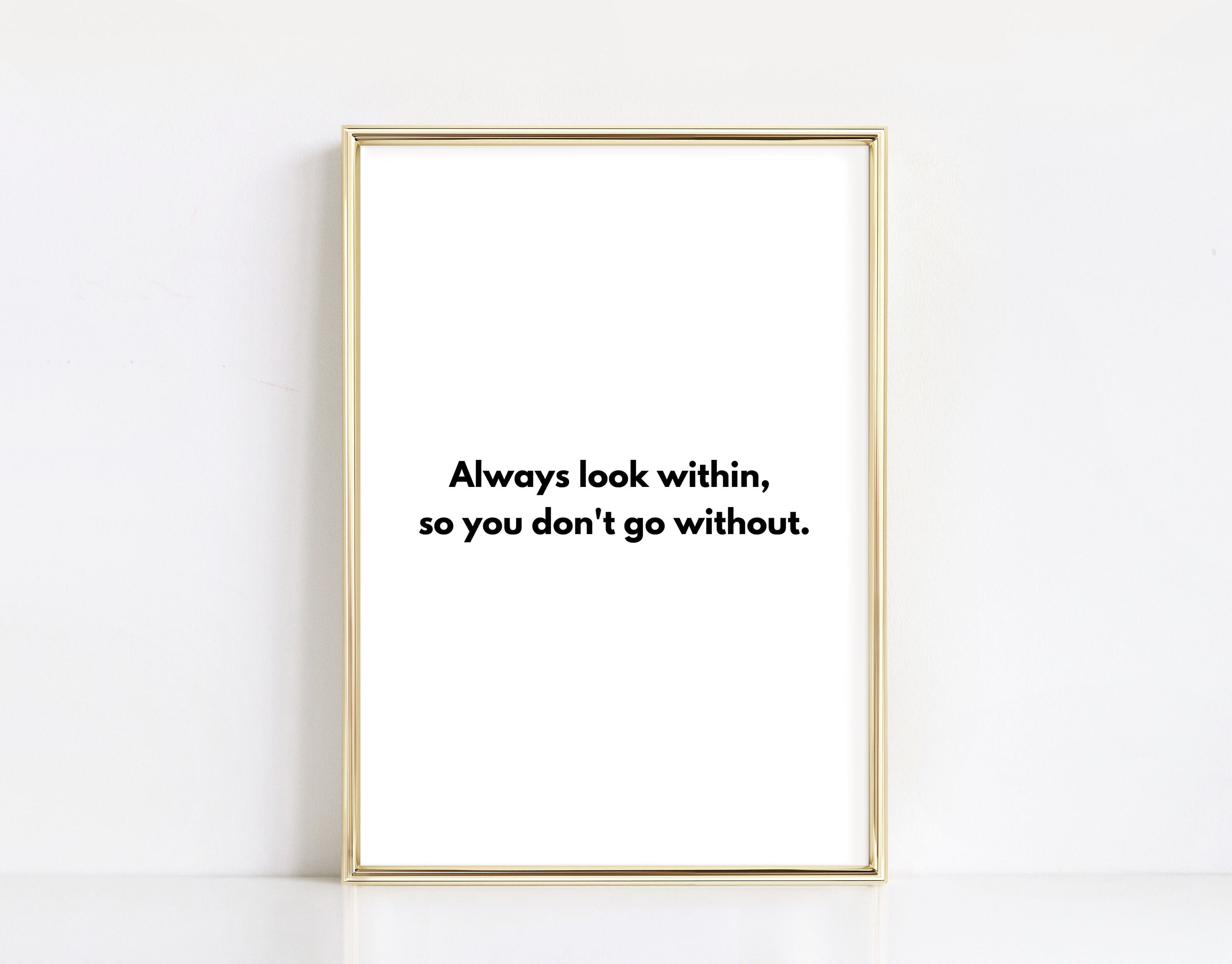 Always Look Within Self Reflection Quote Instant Download - Etsy