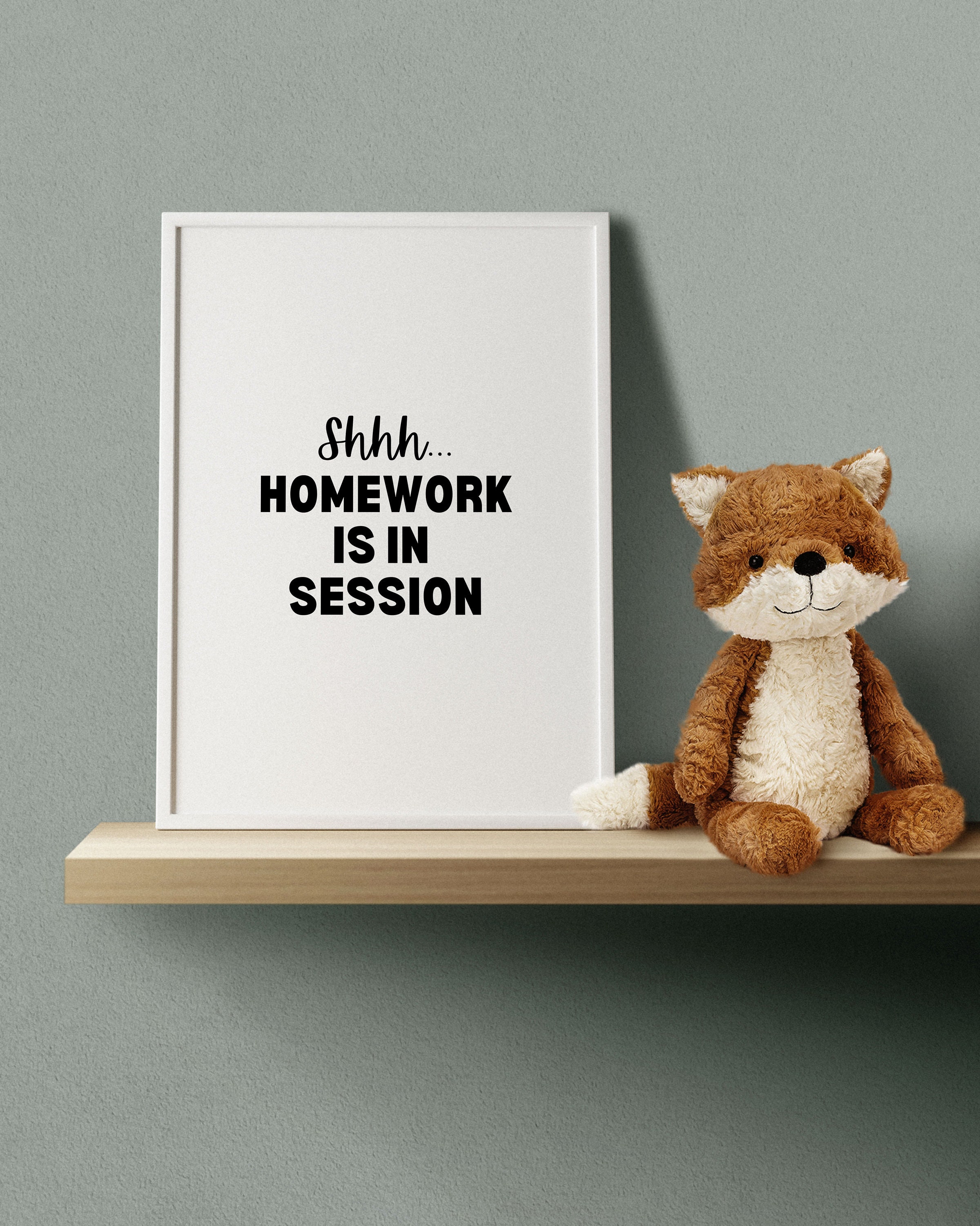Homework Sign, Homeschool Classroom Printable, Kids Homework Poster ...
