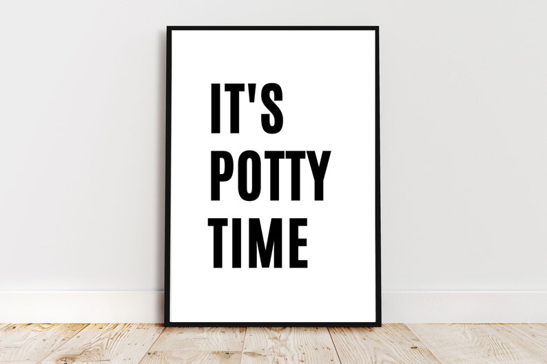 Printable Kids Bathroom Wall Art | Potty Training Print | Toilet Signs ...