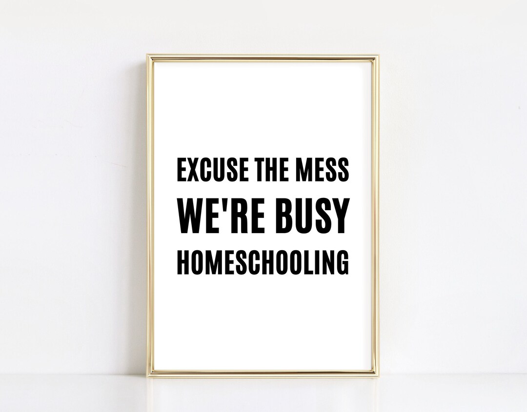 We're Busy Homeschooling Printable, Home School Classroom Sign ...