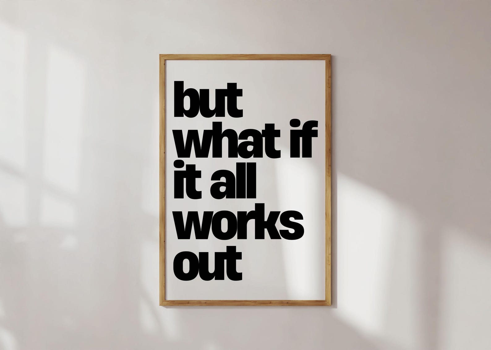 But What If It All Works Out Wall Art, Black and White Printable ...