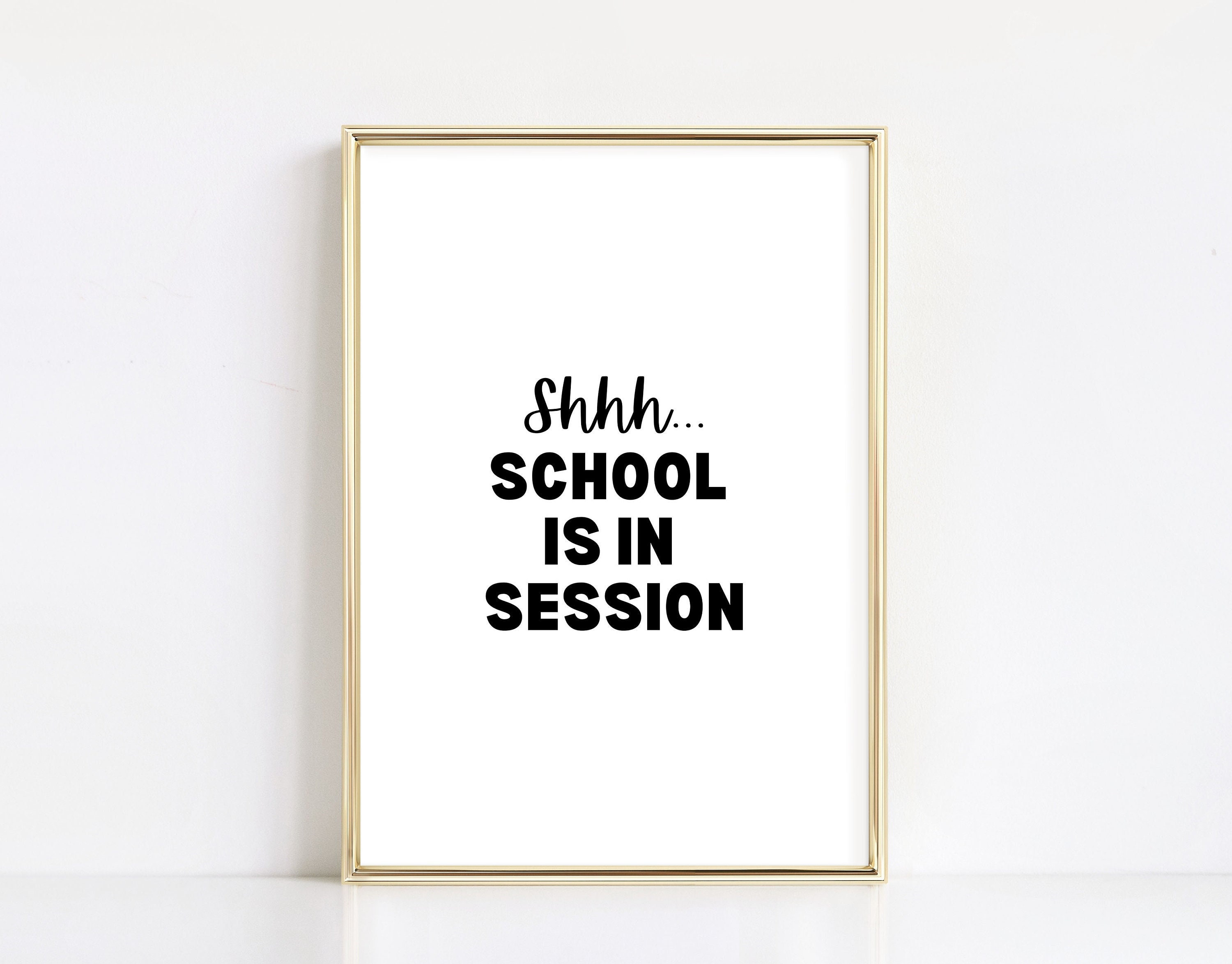 School is in Session Sign, Homeschool Classroom Poster, Classroom Wall ...