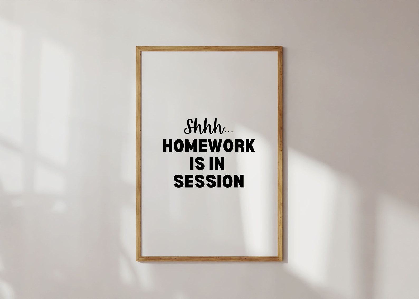 Homework Sign, Homeschool Classroom Printable, Kids Homework Poster ...