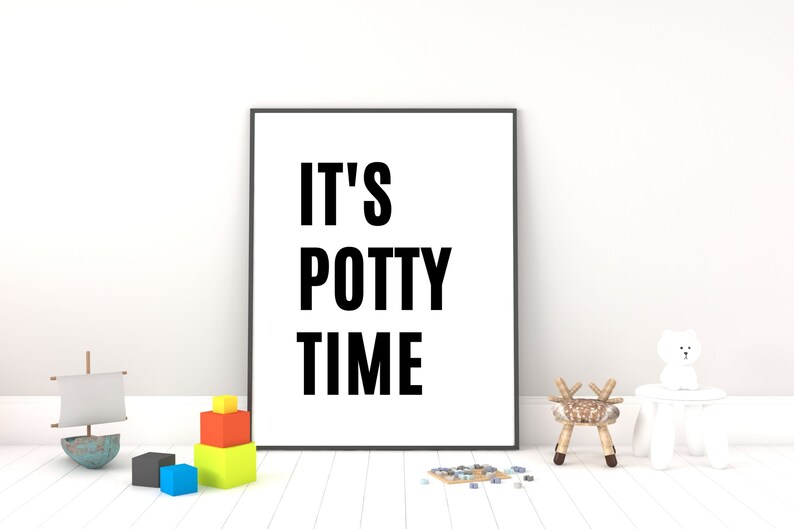 Printable Kids Bathroom Wall Art | Potty Training Print | Toilet Signs ...