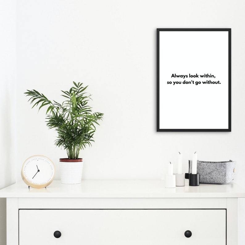 Always Look Within Self Reflection Quote Instant Download - Etsy