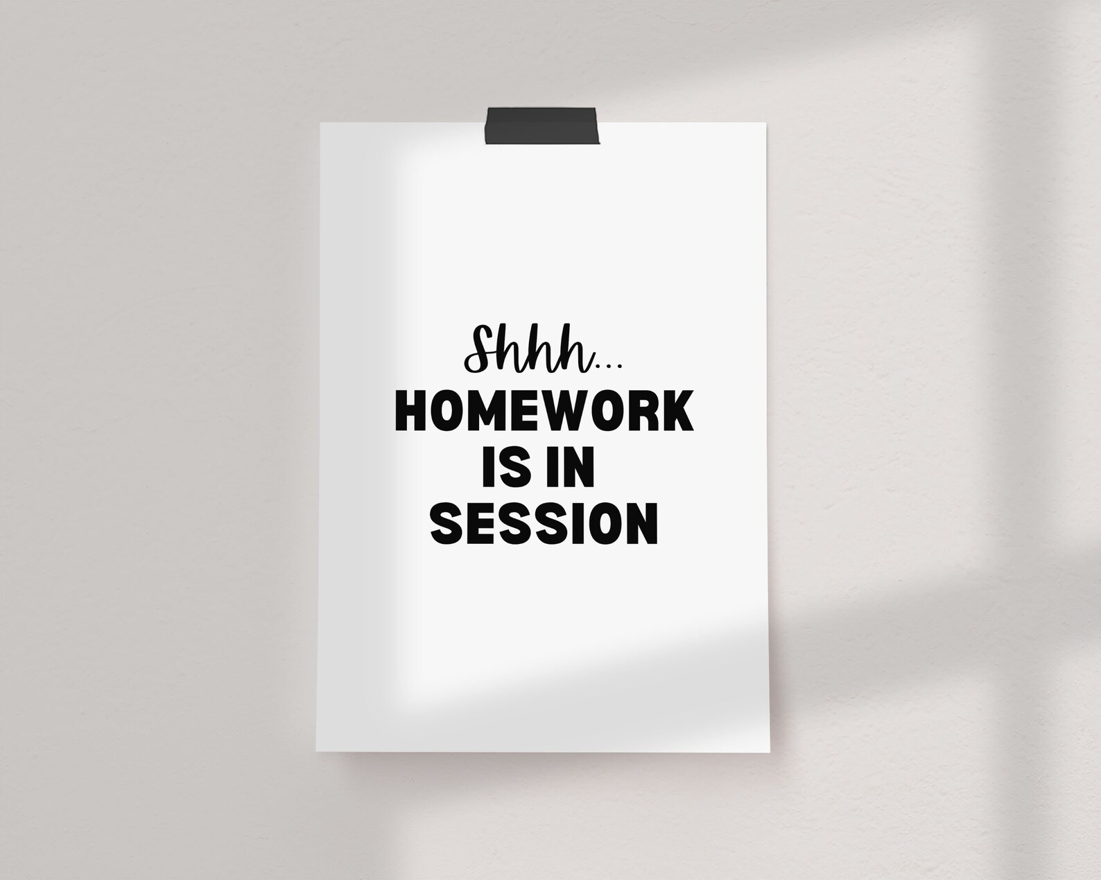 Homework Sign, Homeschool Classroom Printable, Kids Homework Poster ...