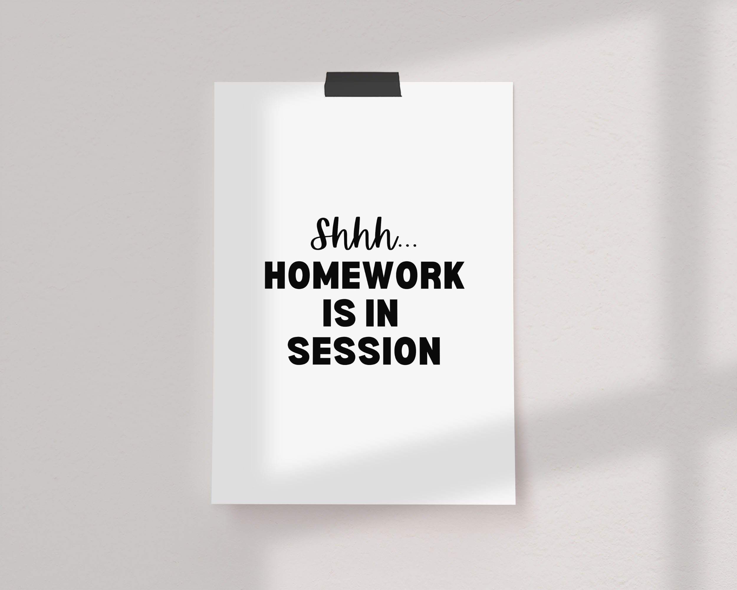 Homework Sign, Homeschool Classroom Printable, Kids Homework Poster ...