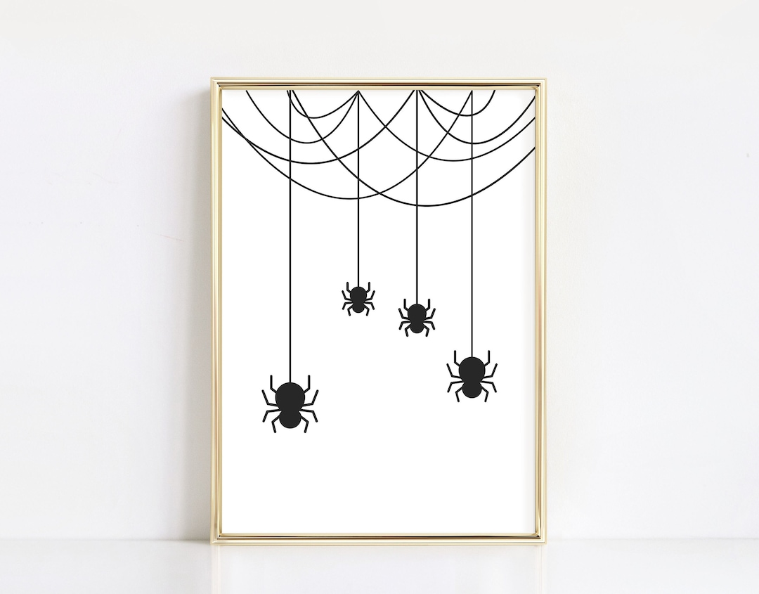 Halloween Spider Web Print, Halloween Printable, Halloween Print, Cute ...