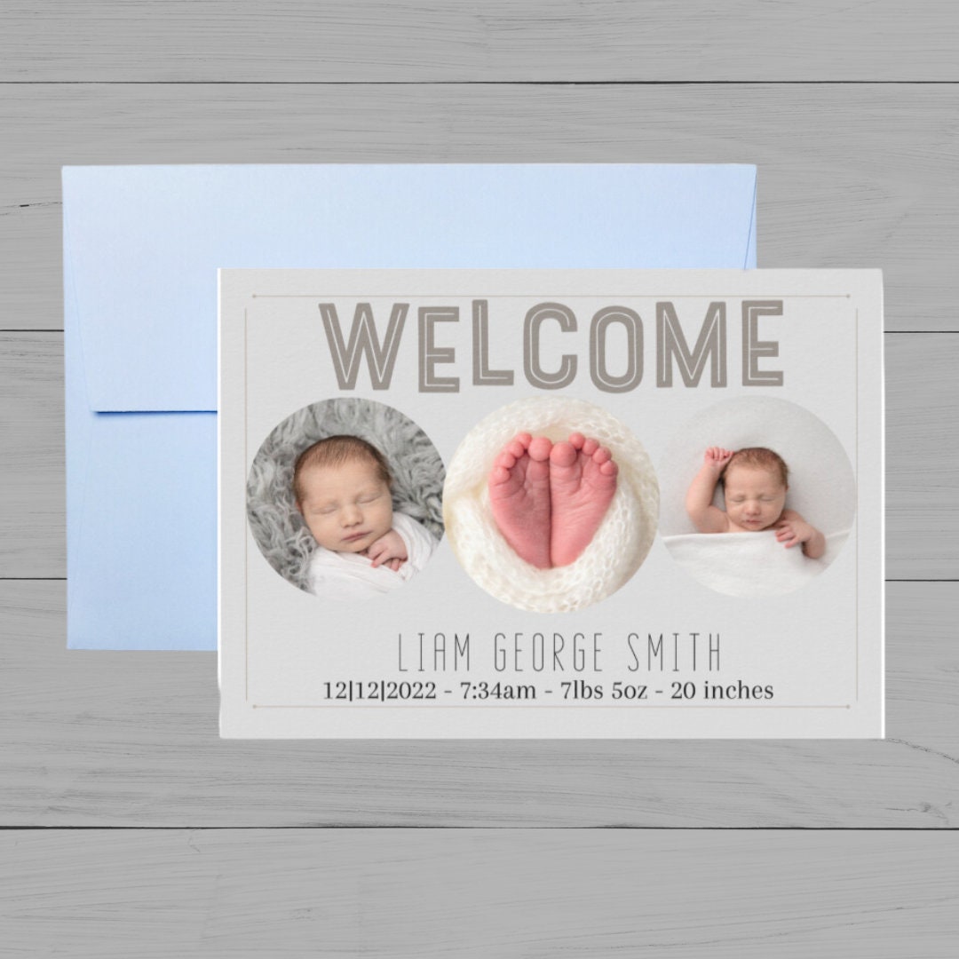 Welcome Baby Announcement Template - Etsy